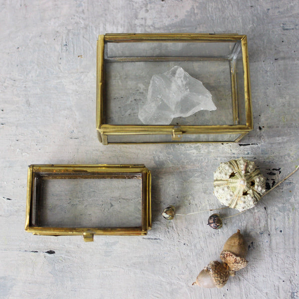 Little Brass Glass Boxes – Tribe Castlemaine