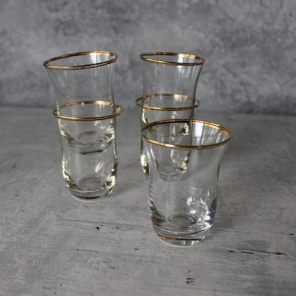 Vintage Gold Rim Shot Glass Set – Tribe Castlemaine