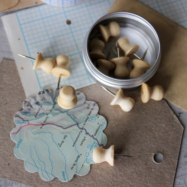 Wooden Map Pins – Tribe Castlemaine